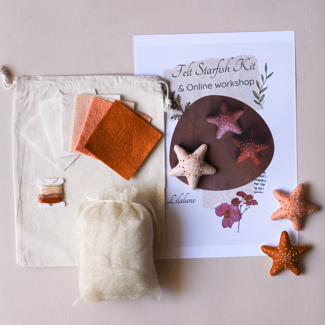 Starfish kit & online workshop – Lilalune